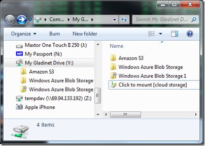 Use Azure Blob Storage From Windows Explorer